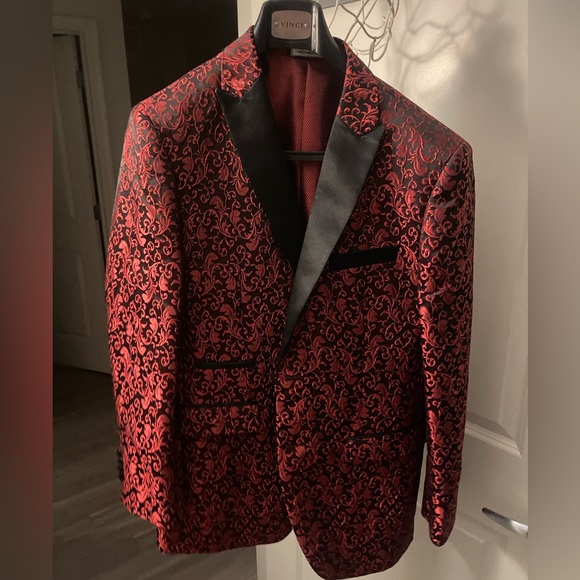 Vinci | Suits & Blazers | Red And Black Suit | Poshmark